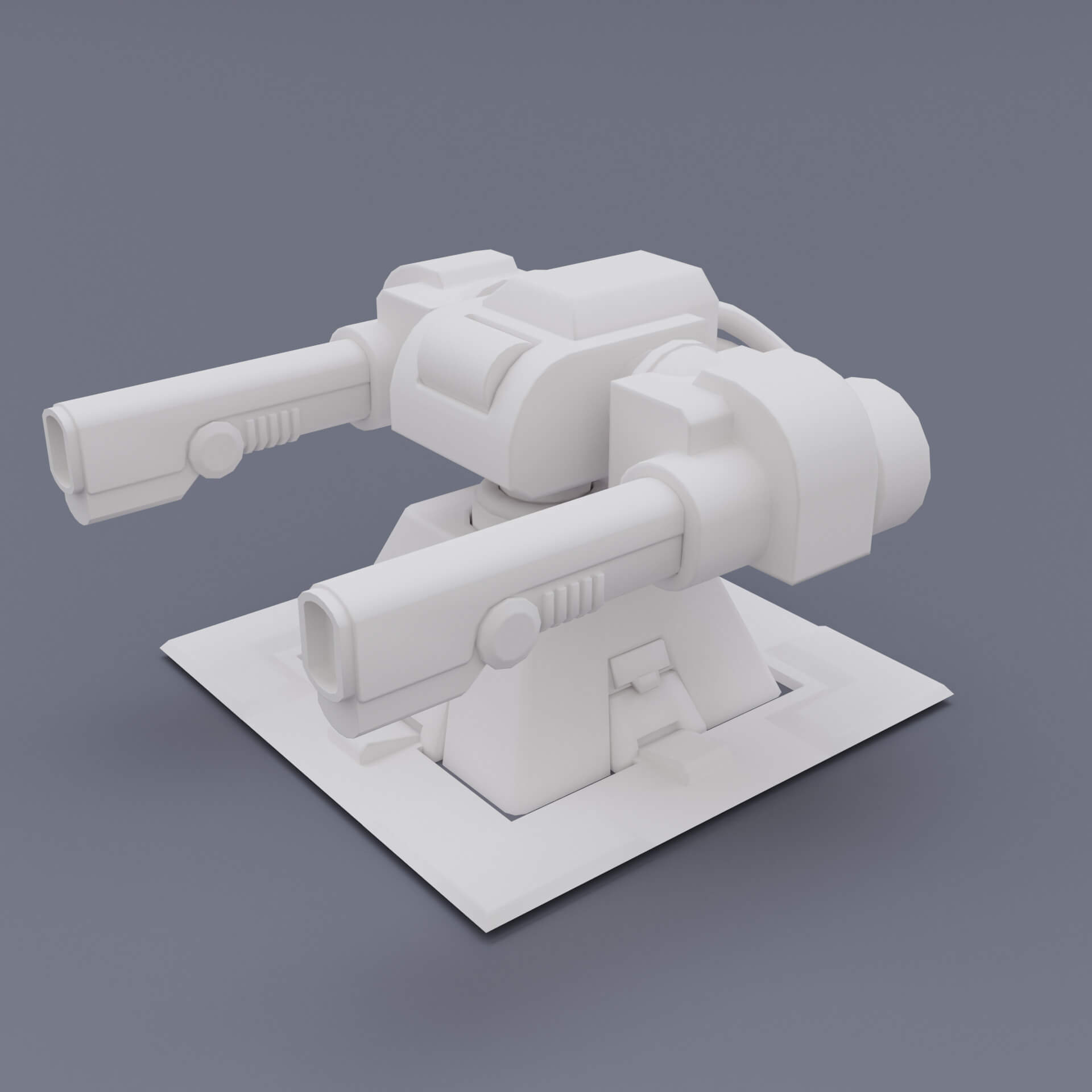 Sci-Fi Turret 3D Model by mg53