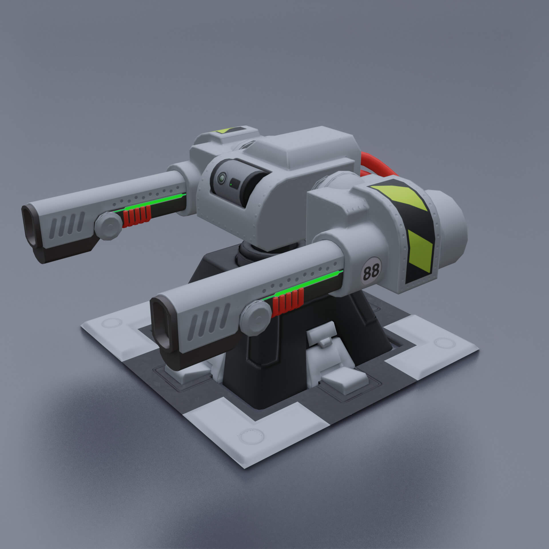 Sci-Fi Turret 3D Model by mg53