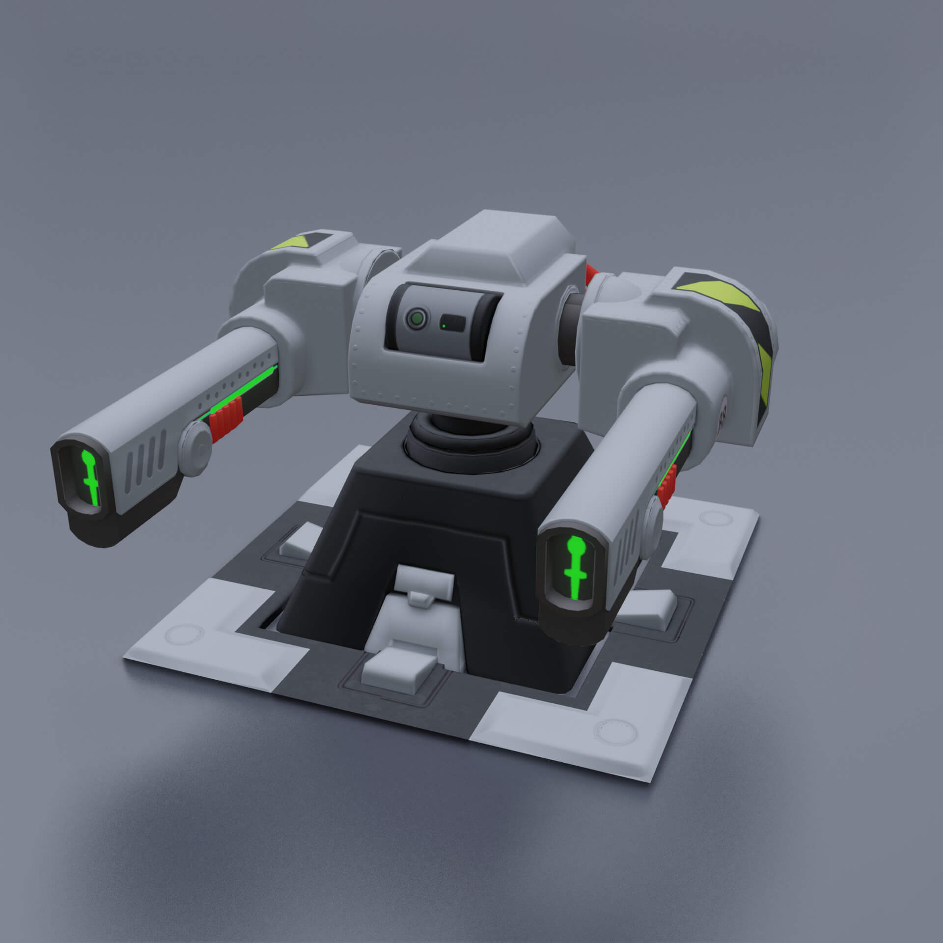 Sci-Fi Turret 3D Model by mg53