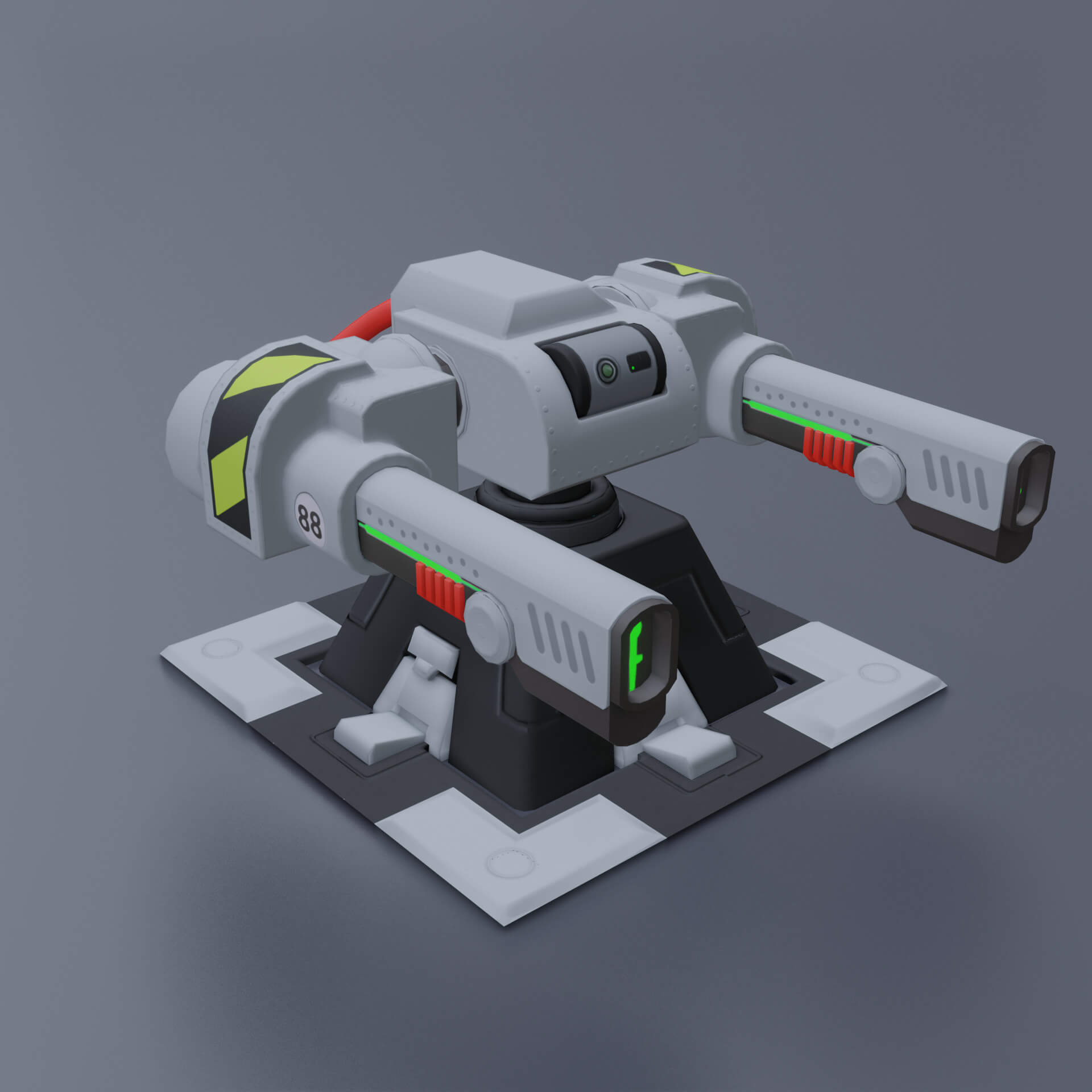 Sci-Fi Turret 3D Model by mg53