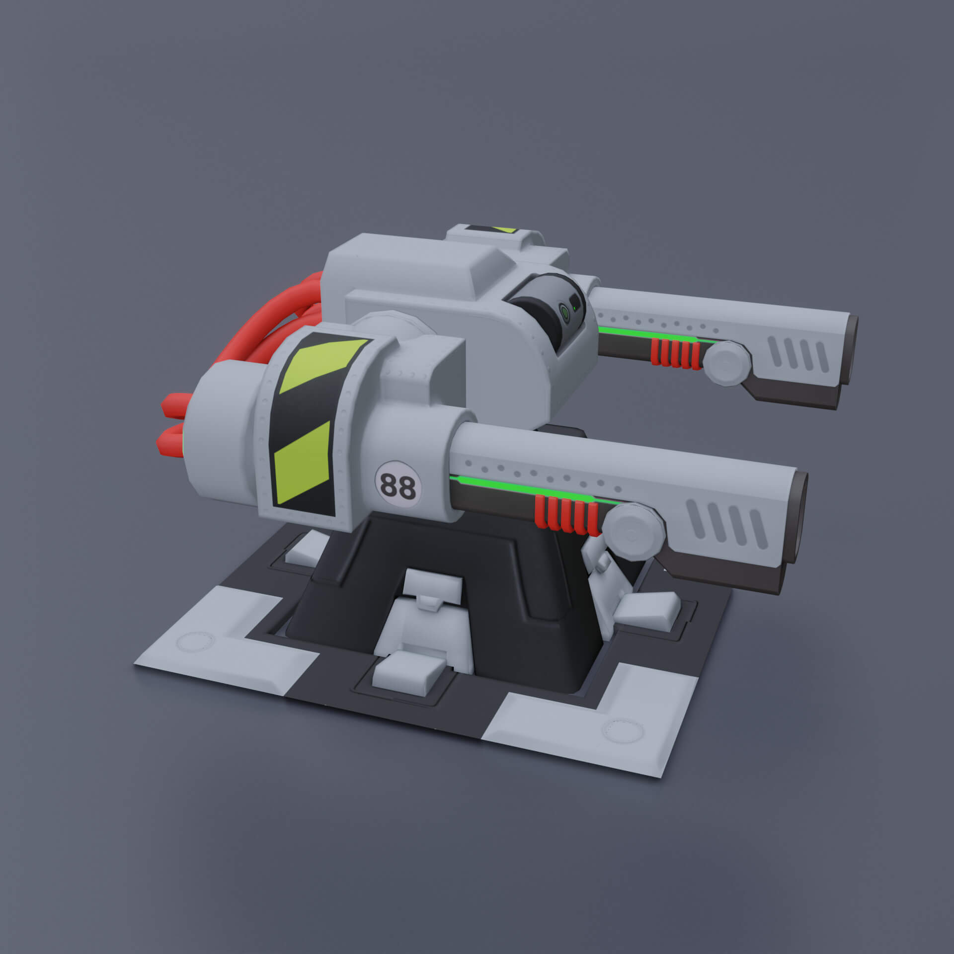 Sci-Fi Turret 3D Model by mg53
