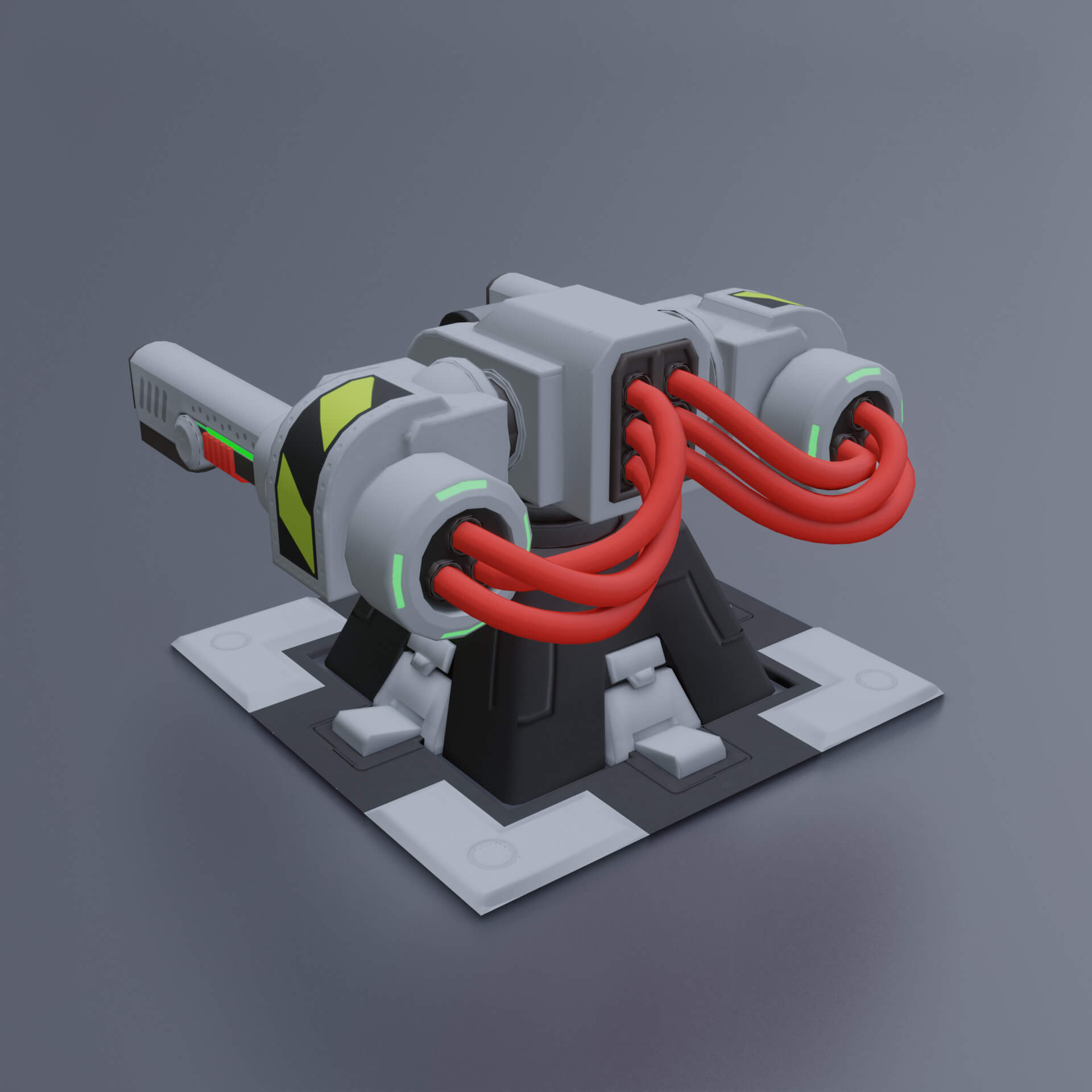 Sci-Fi Turret 3D Model by mg53