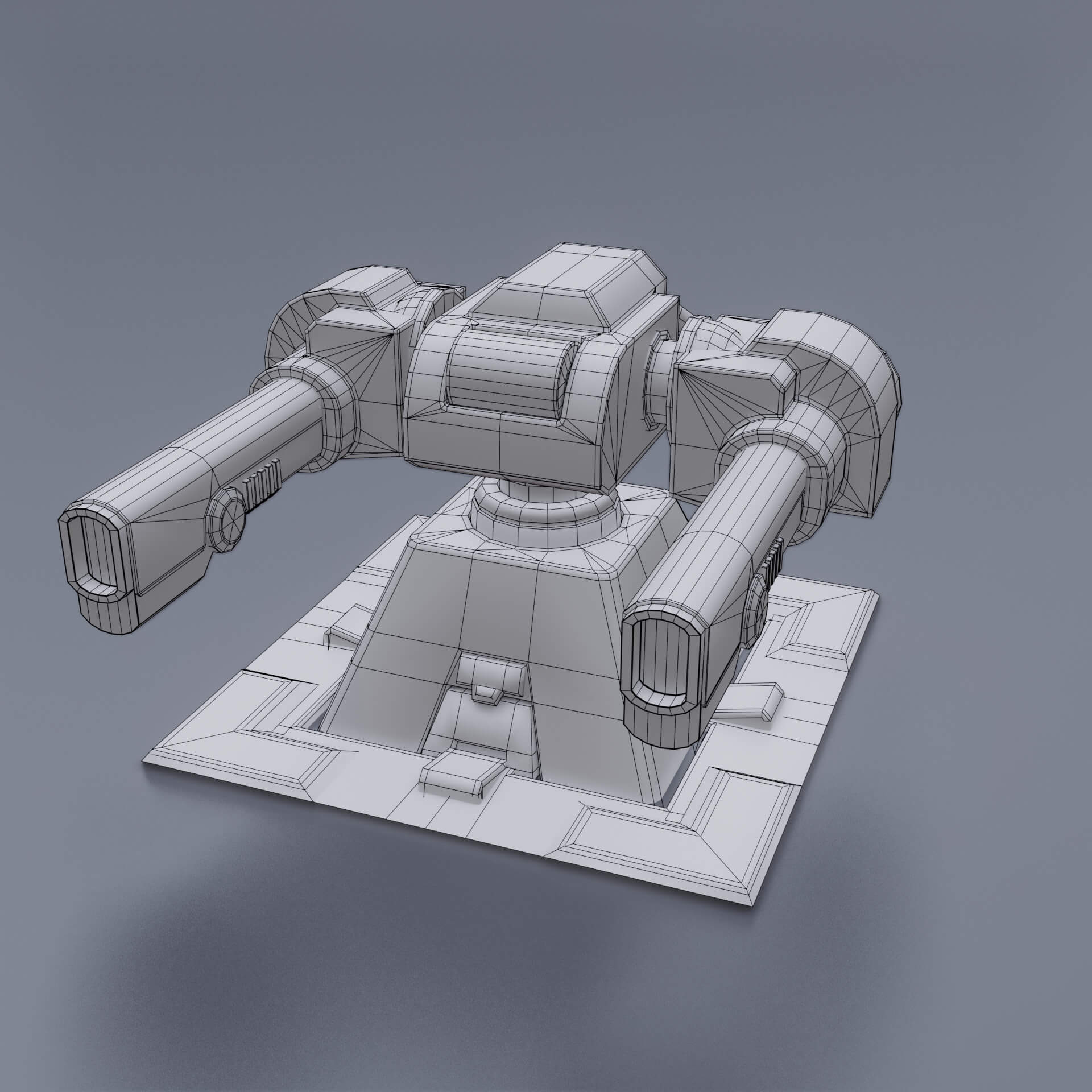 Sci-Fi Turret 3D Model by mg53