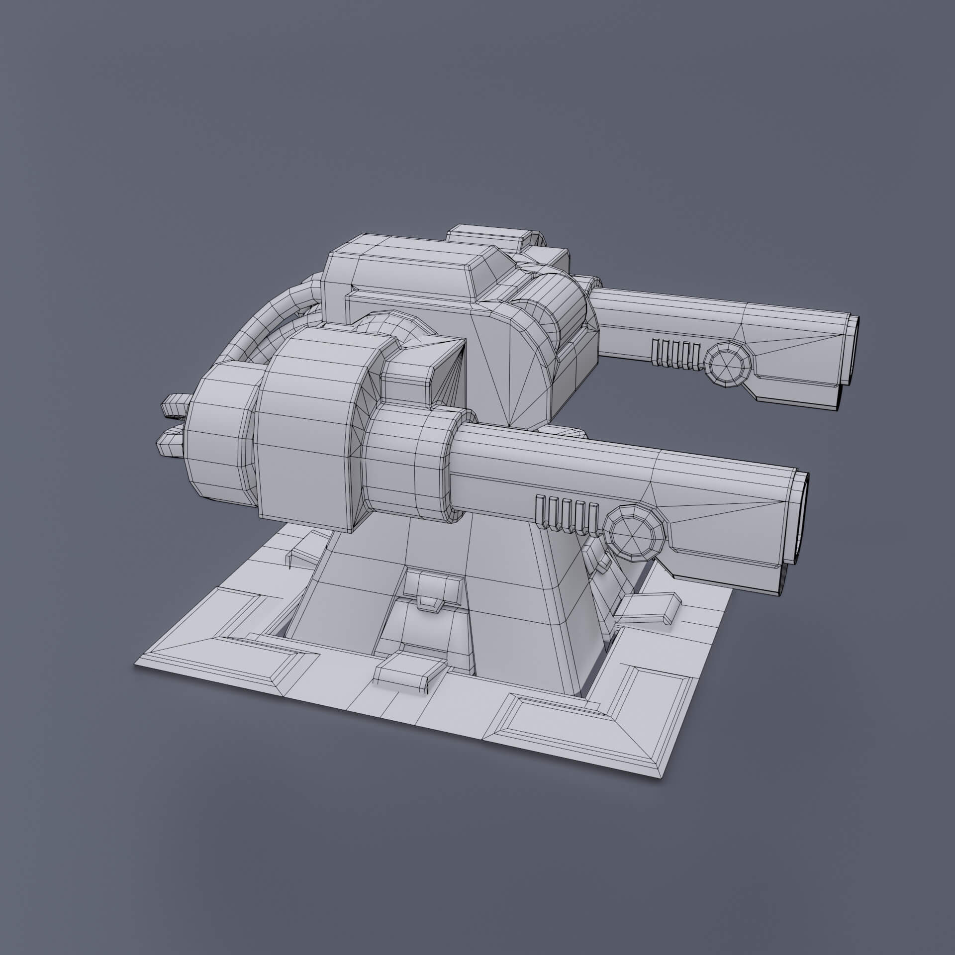 Sci-Fi Turret 3D Model by mg53