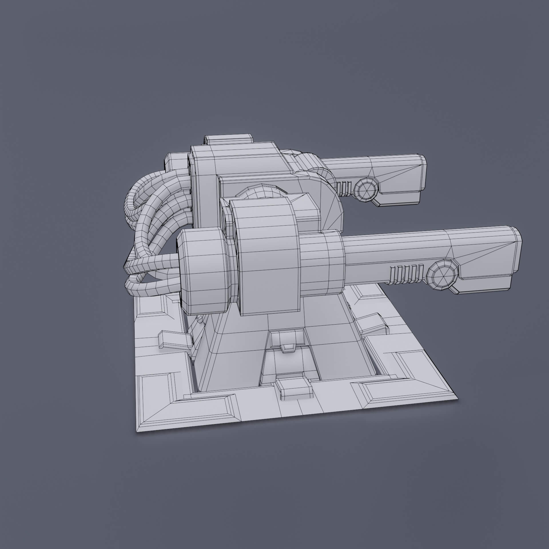 Sci-Fi Turret 3D Model by mg53