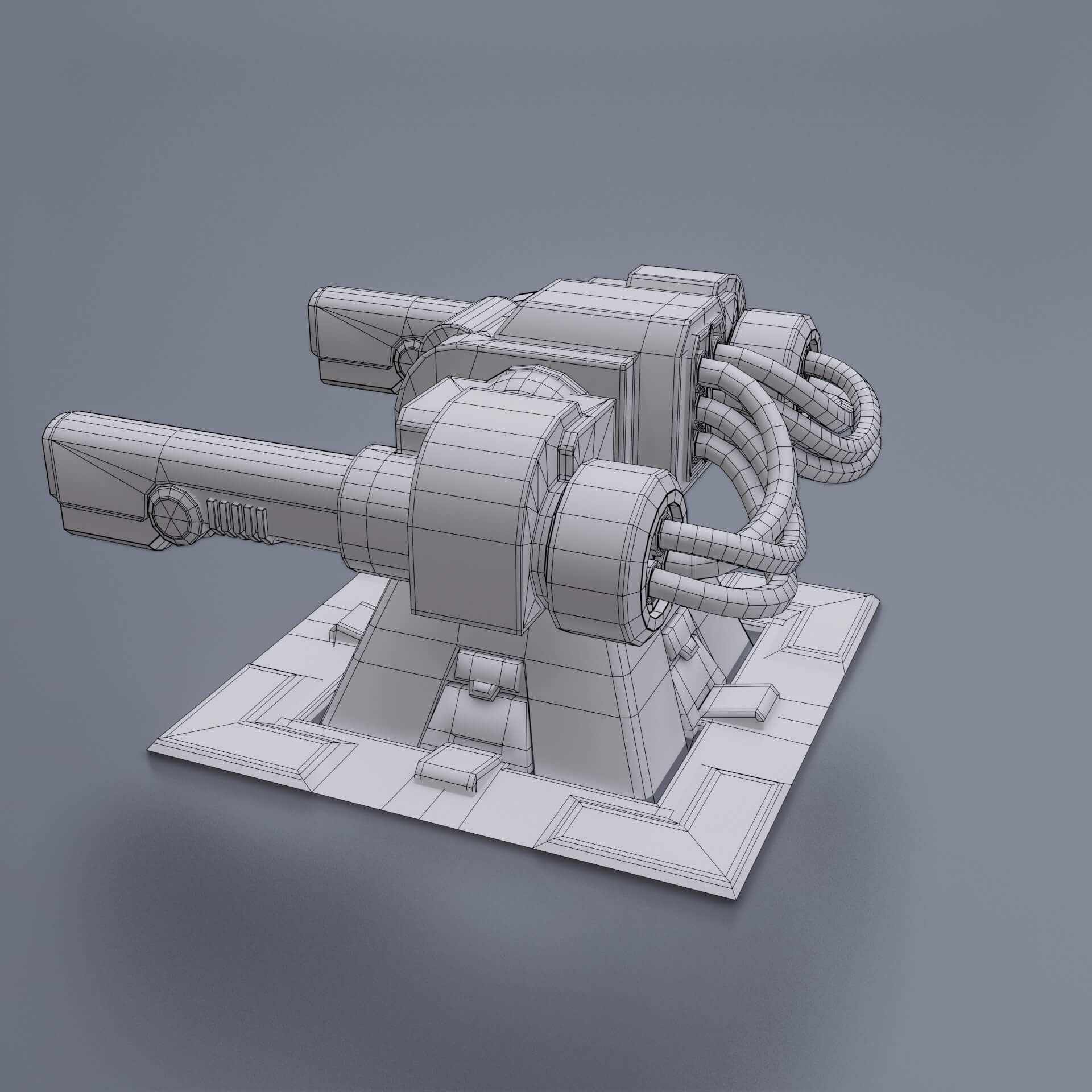 Sci-Fi Turret 3D Model by mg53