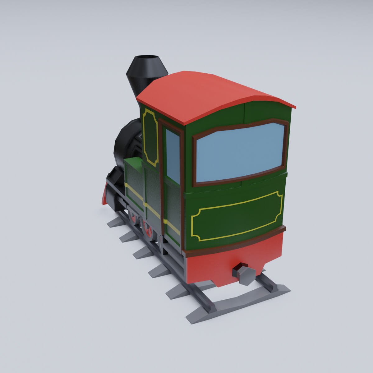 Steam Locomotive - 3D Model by mg53