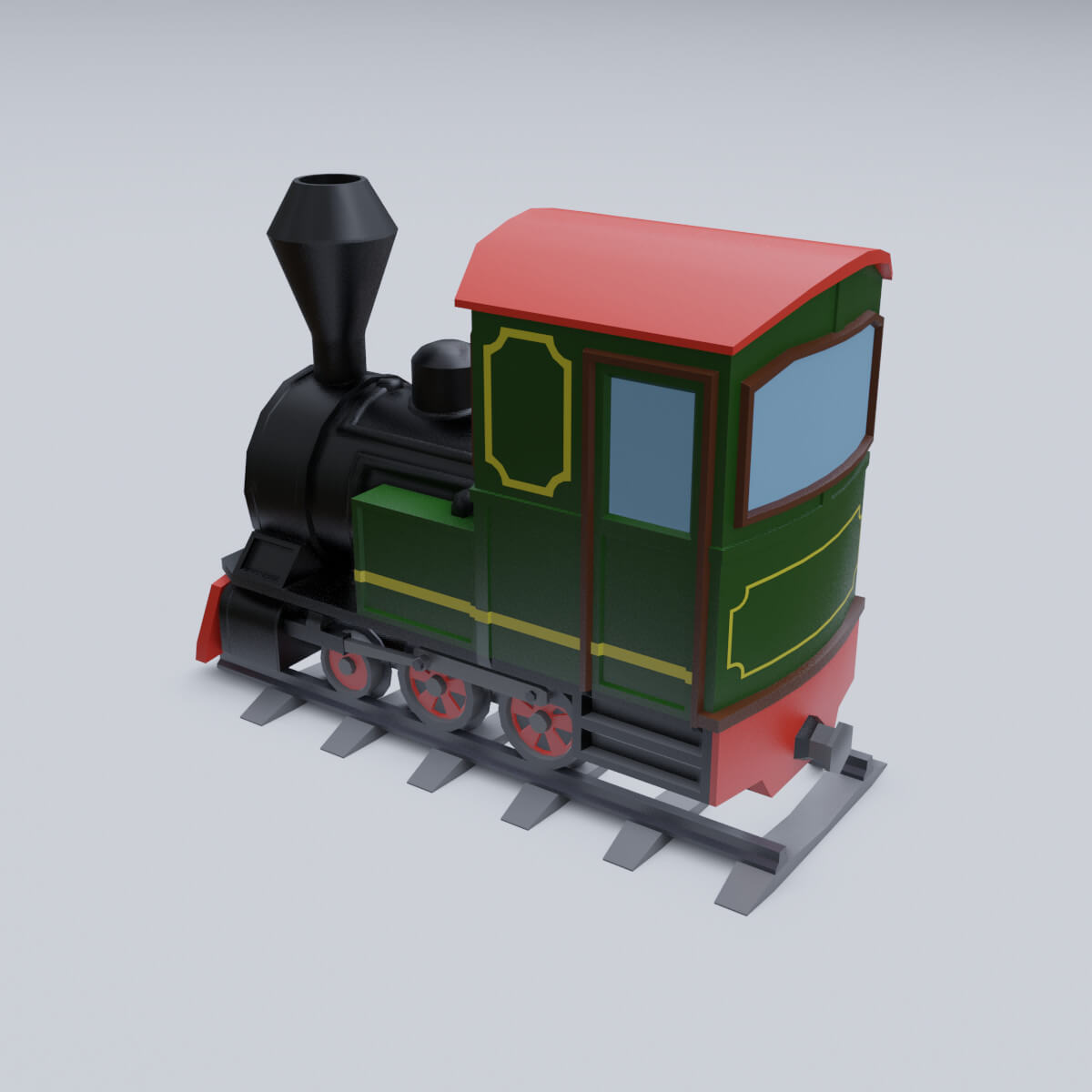 Steam Locomotive - 3D Model by mg53
