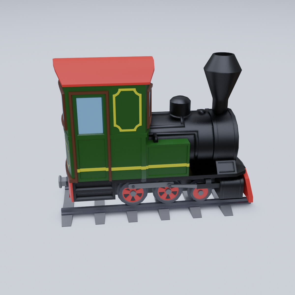 Steam Locomotive - 3D Model by mg53