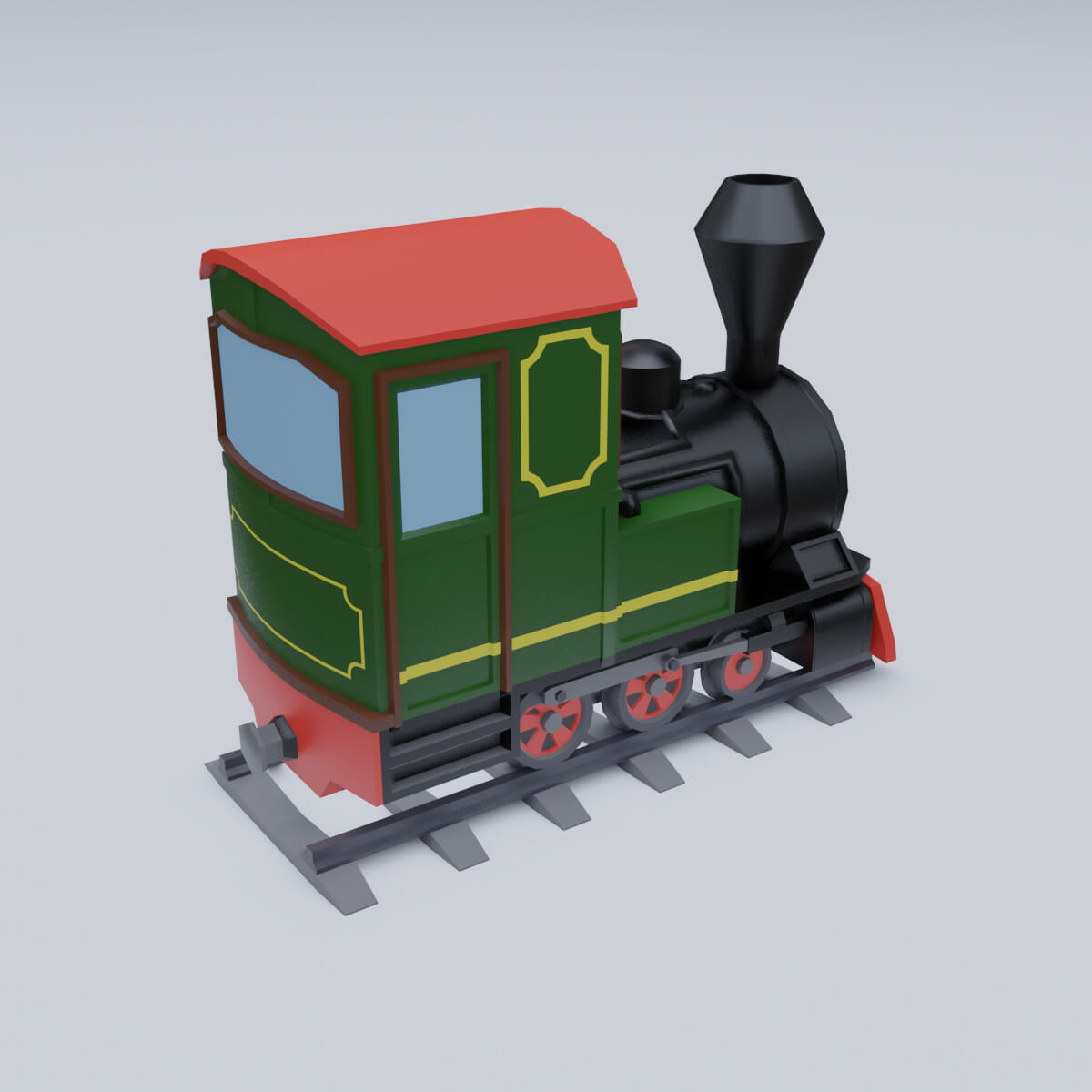 Steam Locomotive - 3D Model by mg53