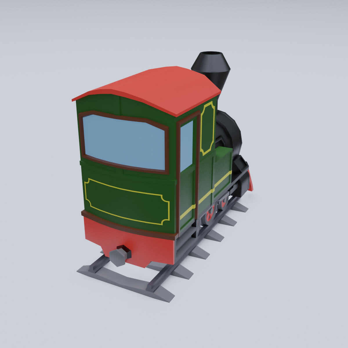 Steam Locomotive - 3D Model by mg53