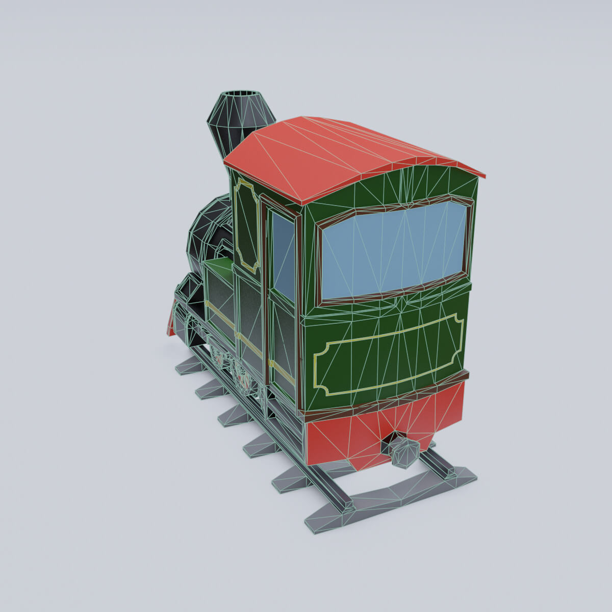 Steam Locomotive - 3D Model by mg53