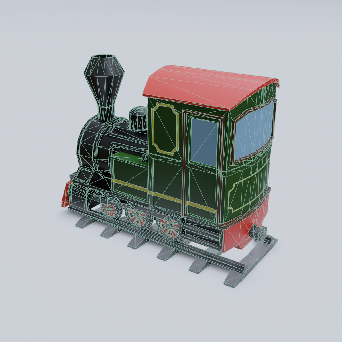 Steam Locomotive - 3D Model by mg53