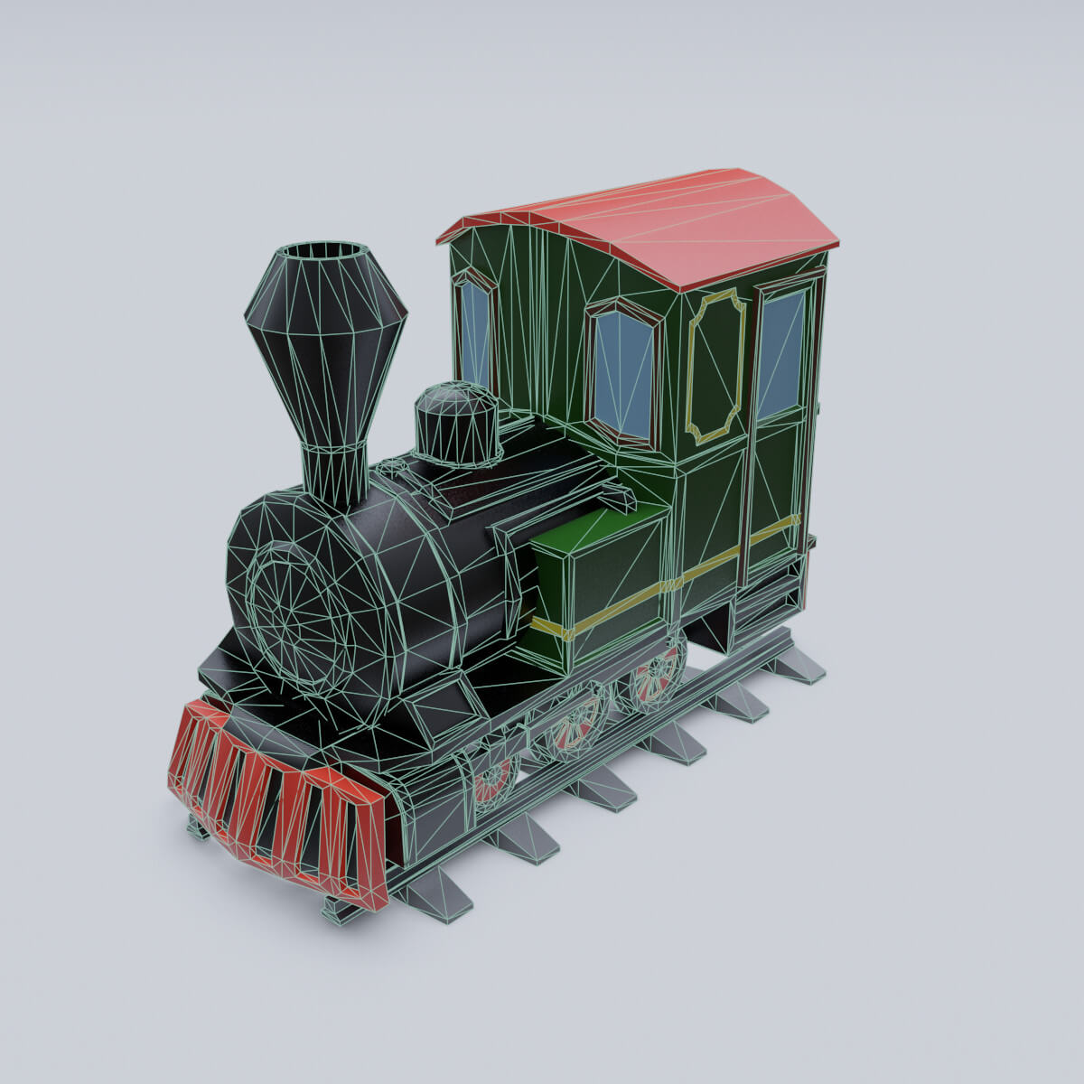 Steam Locomotive - 3D Model by mg53