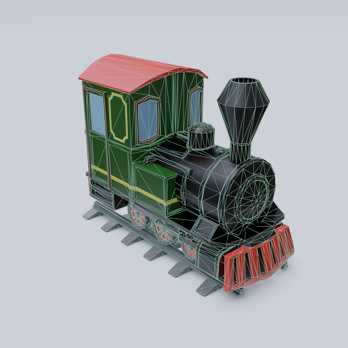Steam Locomotive - 3D Model by mg53