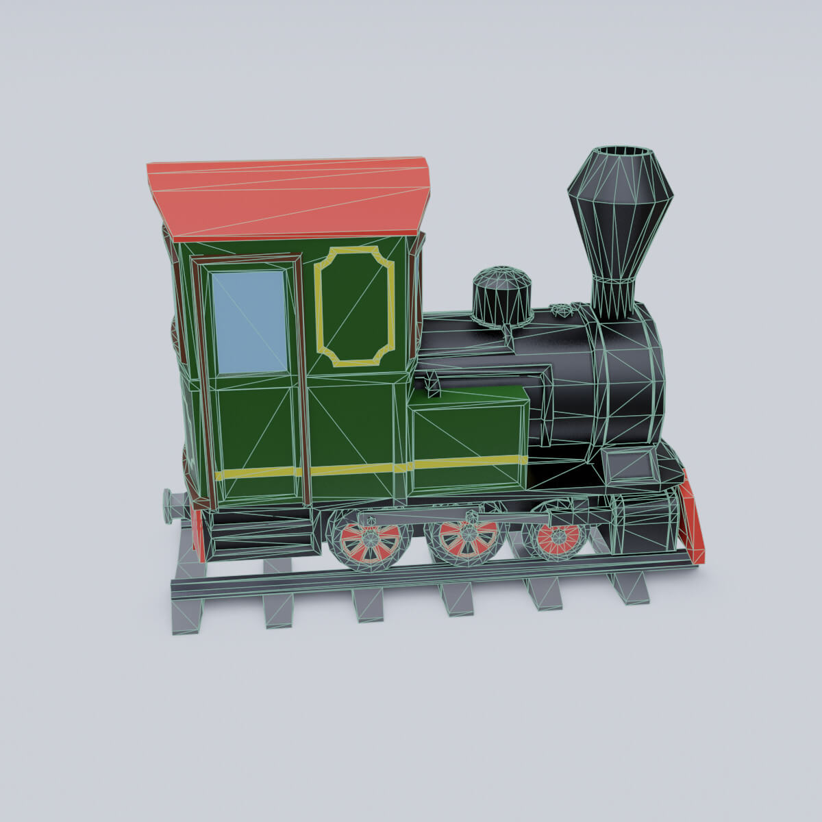 Steam Locomotive - 3D Model by mg53