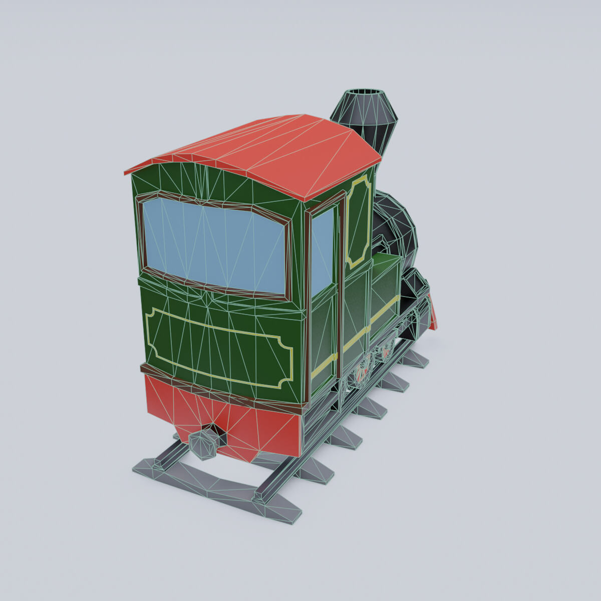 Steam Locomotive - 3D Model by mg53