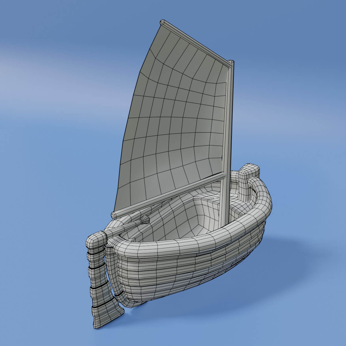 Toon Sailboat - 3D Model by mg53