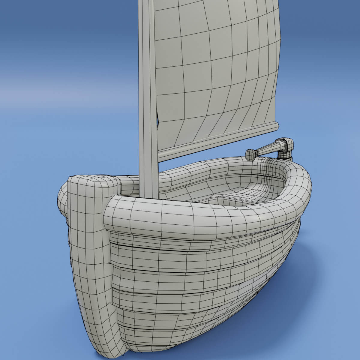 Toon Sailboat - 3D Model by mg53