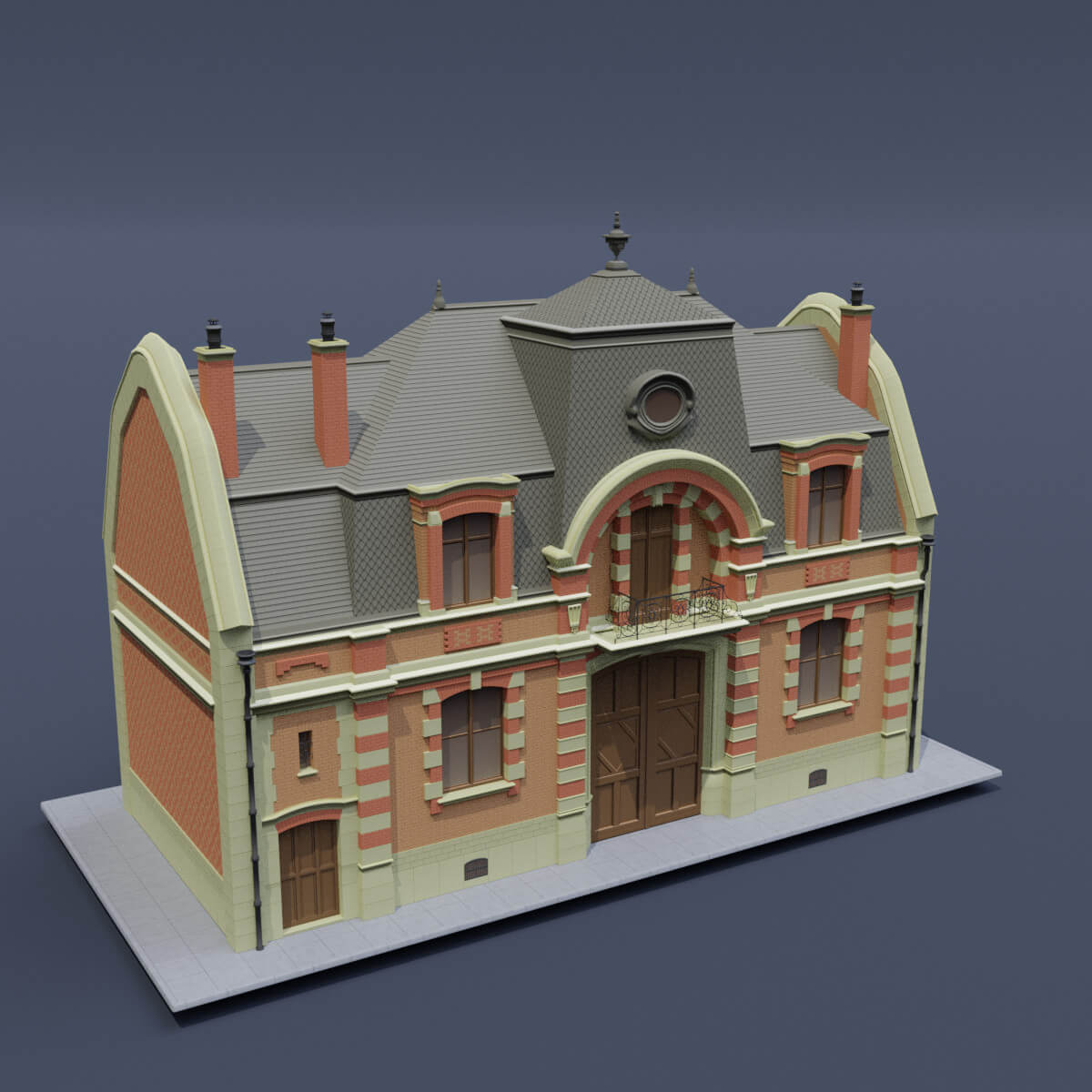 Victorian House 01 - 3D Model by mg53