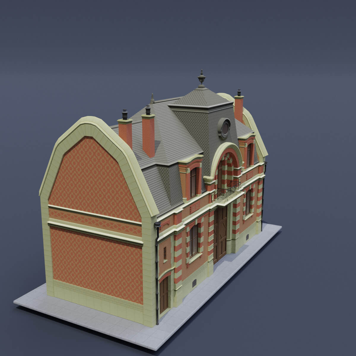 Victorian House 01 - 3D Model by mg53