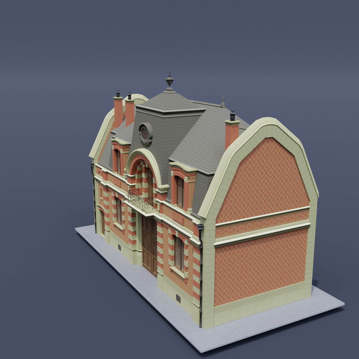 Victorian House 01 - 3D Model by mg53