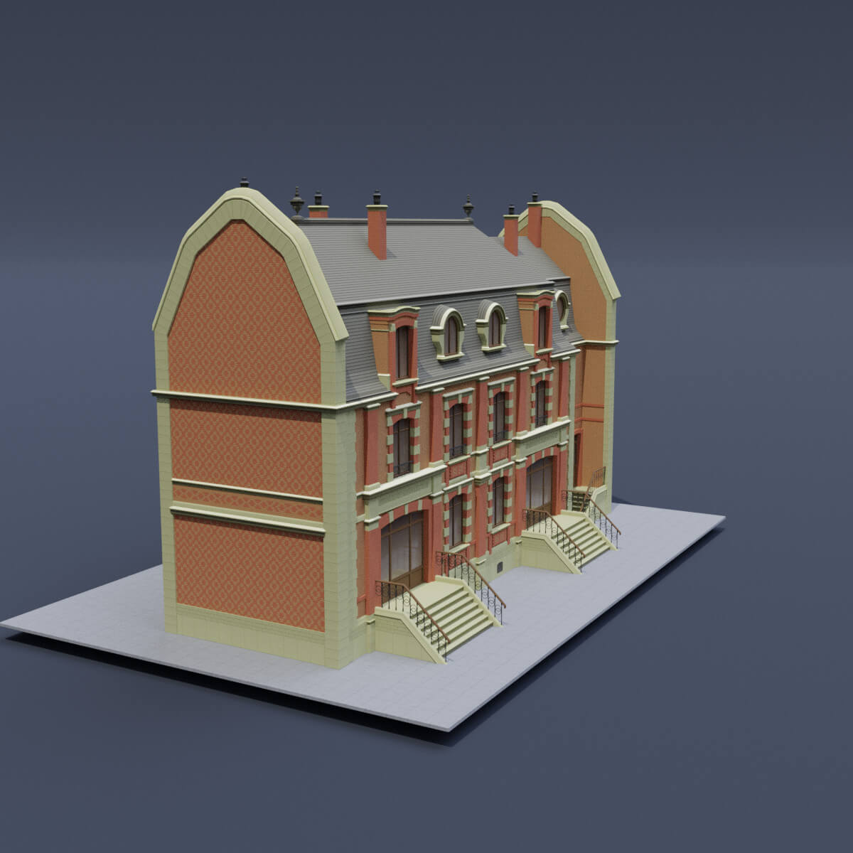 Victorian House 02 - 3D Model by mg53