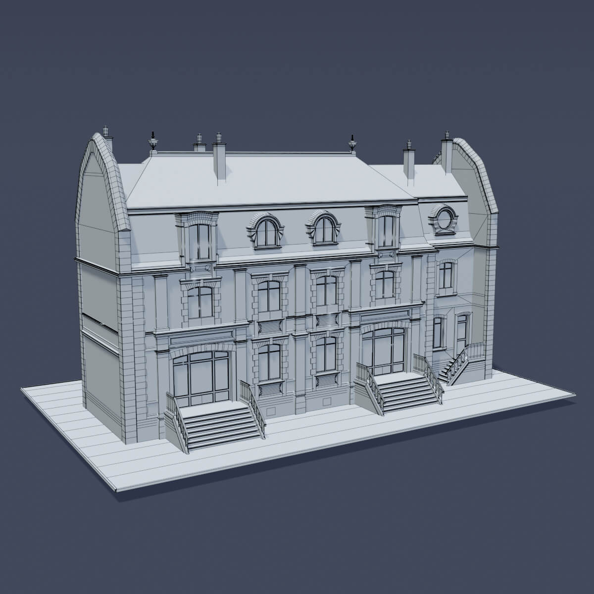 Victorian House 02 - 3D Model by mg53