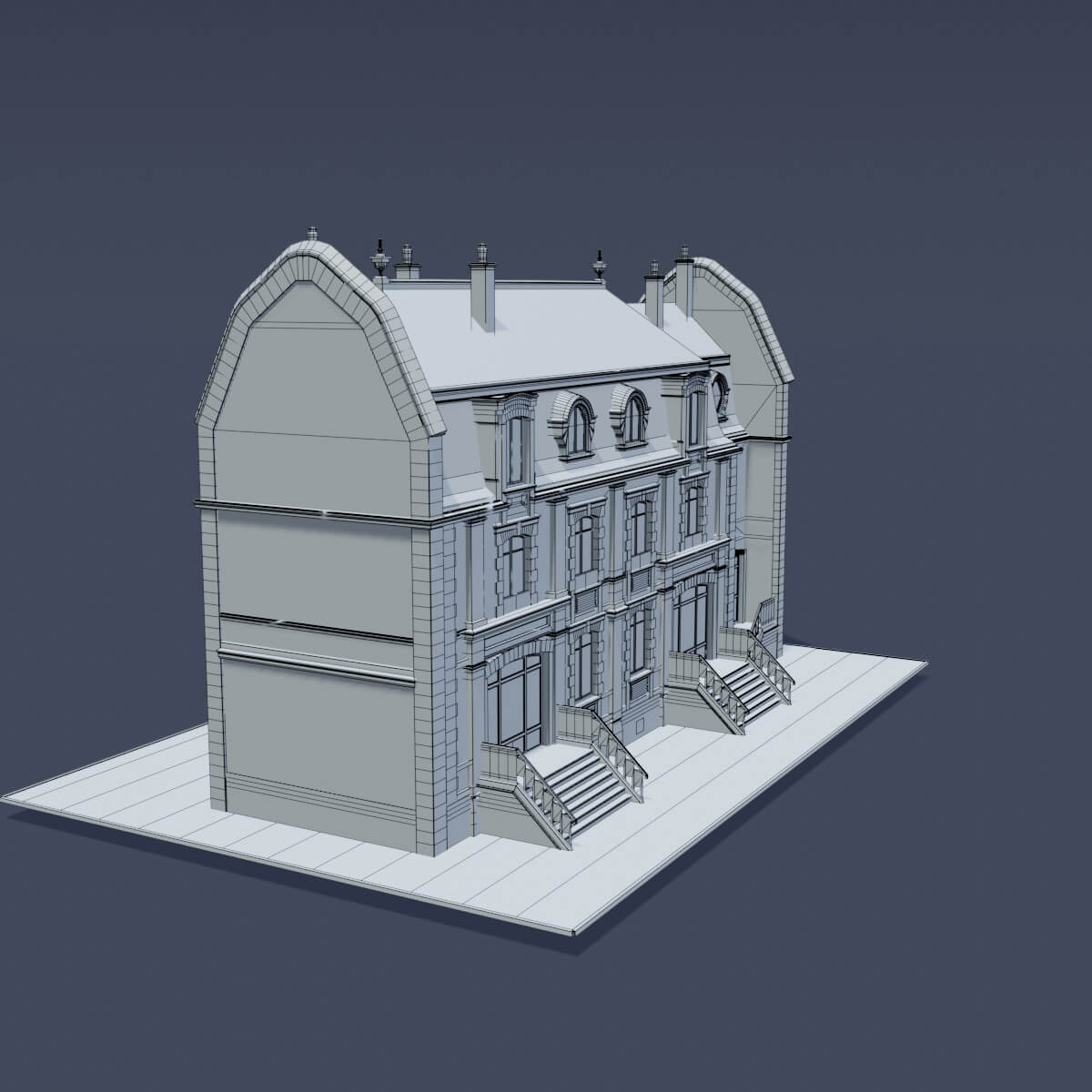 Victorian House 02 - 3D Model by mg53