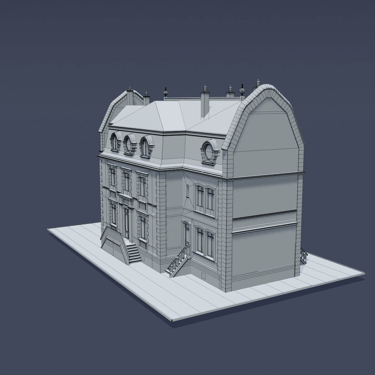 Victorian House 02 - 3D Model by mg53