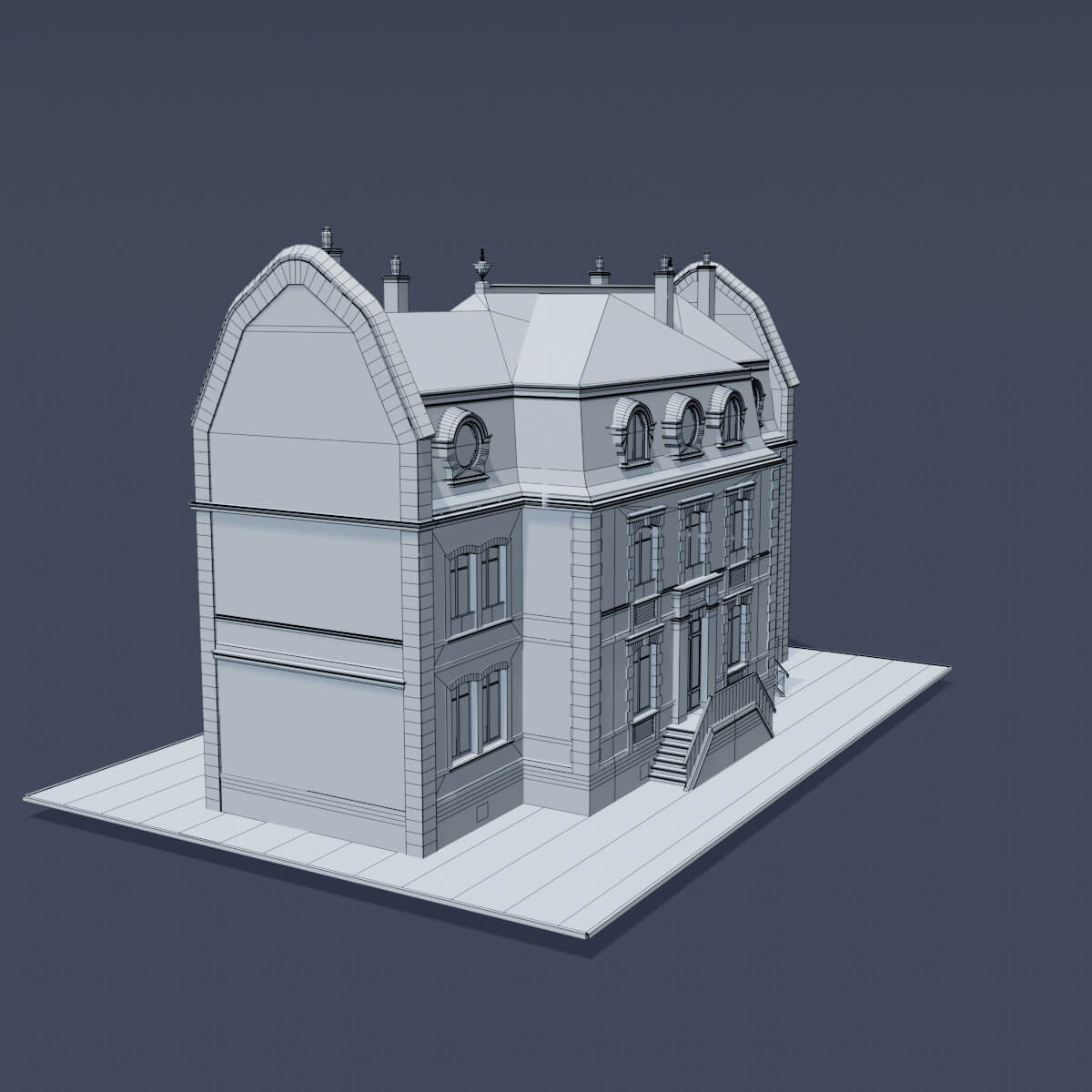 Victorian House 02 - 3D Model by mg53