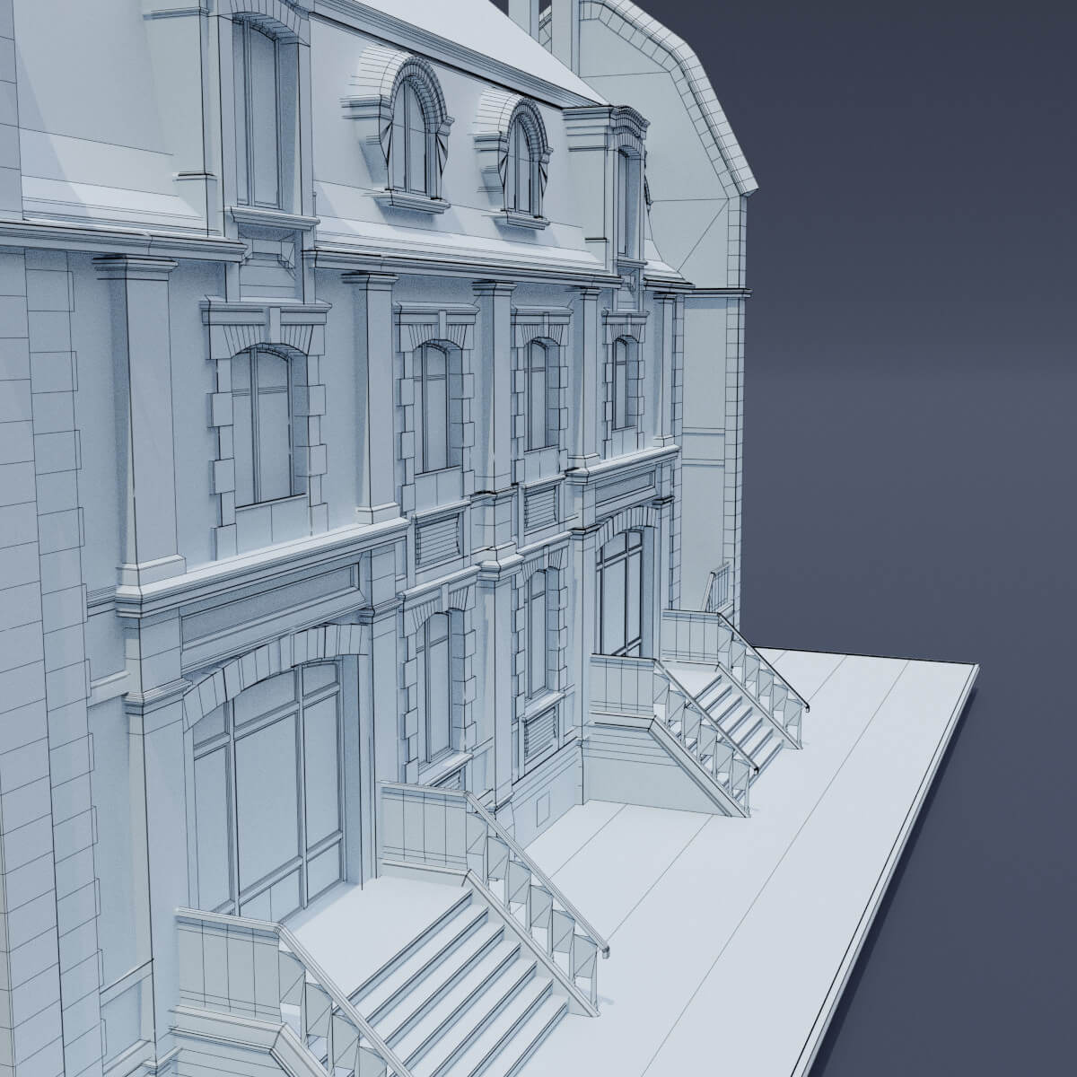 Victorian House 02 - 3D Model by mg53