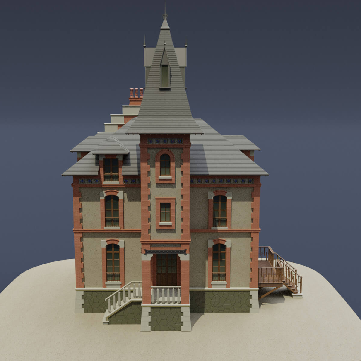 Victorian House 03 - 3D Model by mg53