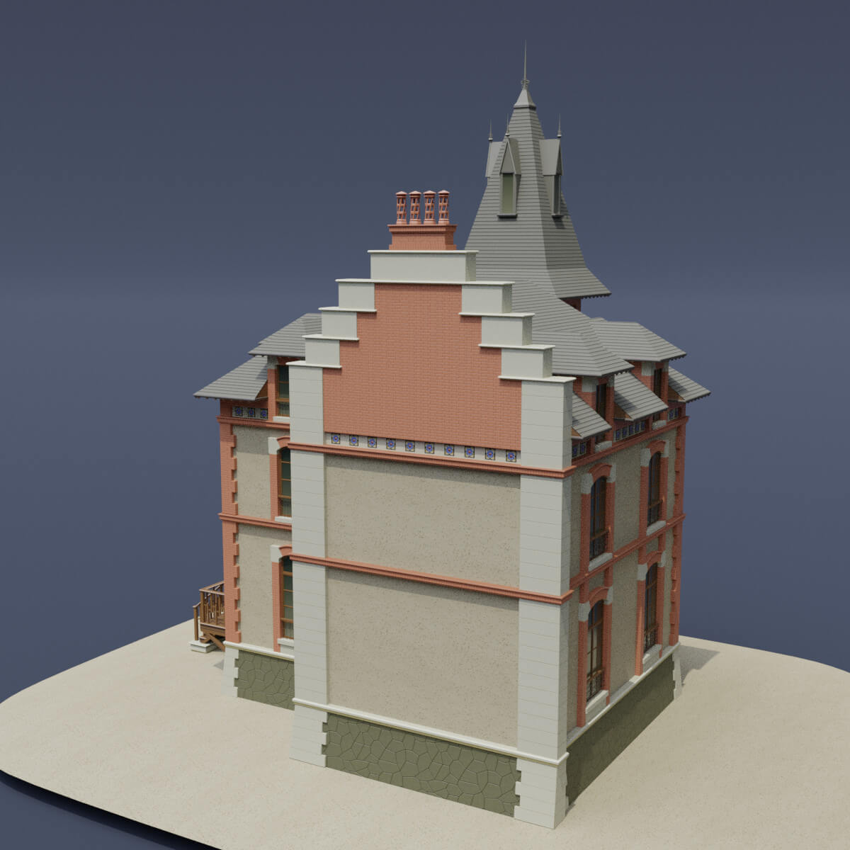 Victorian House 03 - 3D Model by mg53