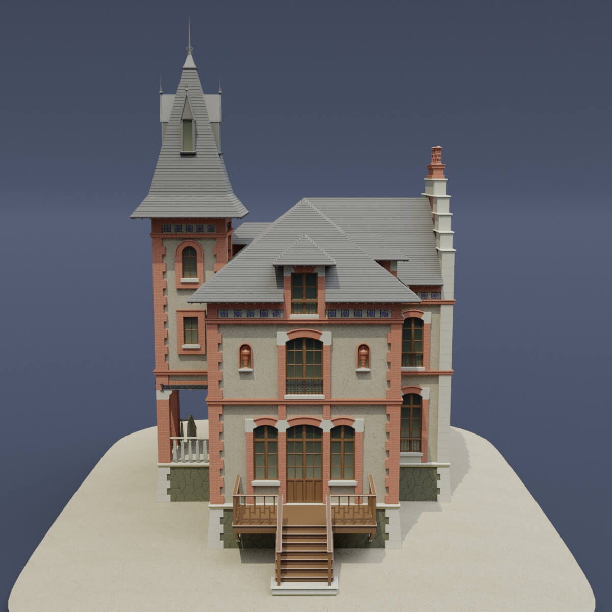 Victorian House 03 - 3D Model by mg53