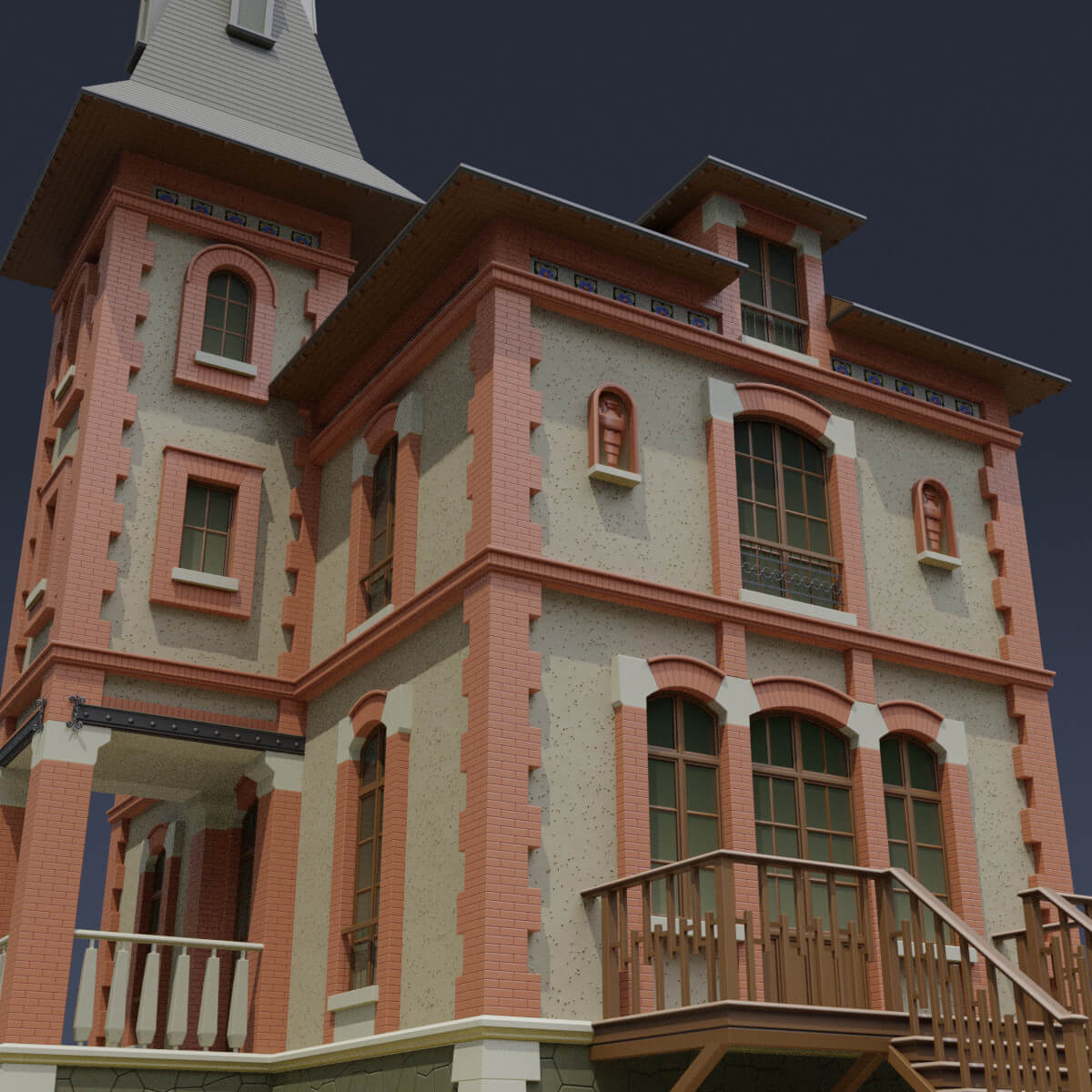 Victorian House 03 - 3D Model by mg53
