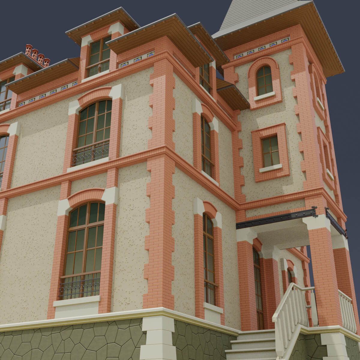 Victorian House 03 - 3D Model by mg53