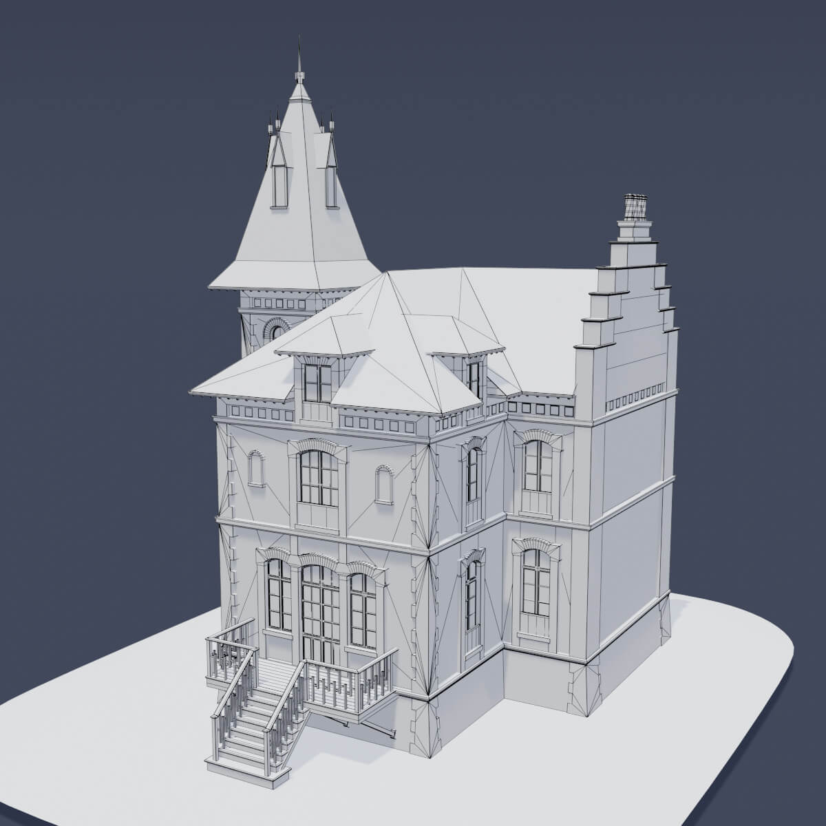 Victorian House 03 - 3D Model by mg53