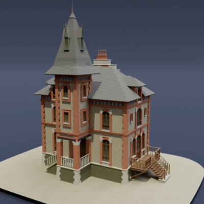 Victorian House 03 - 3D Model by mg53