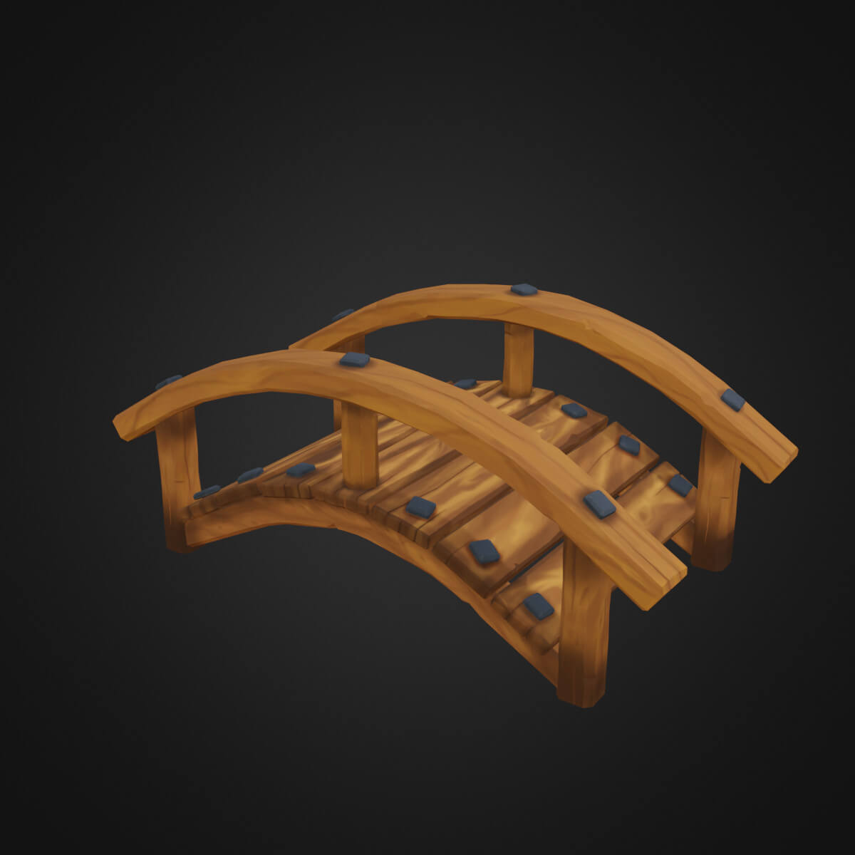 Wooden Bridge - 3D Model by mg53