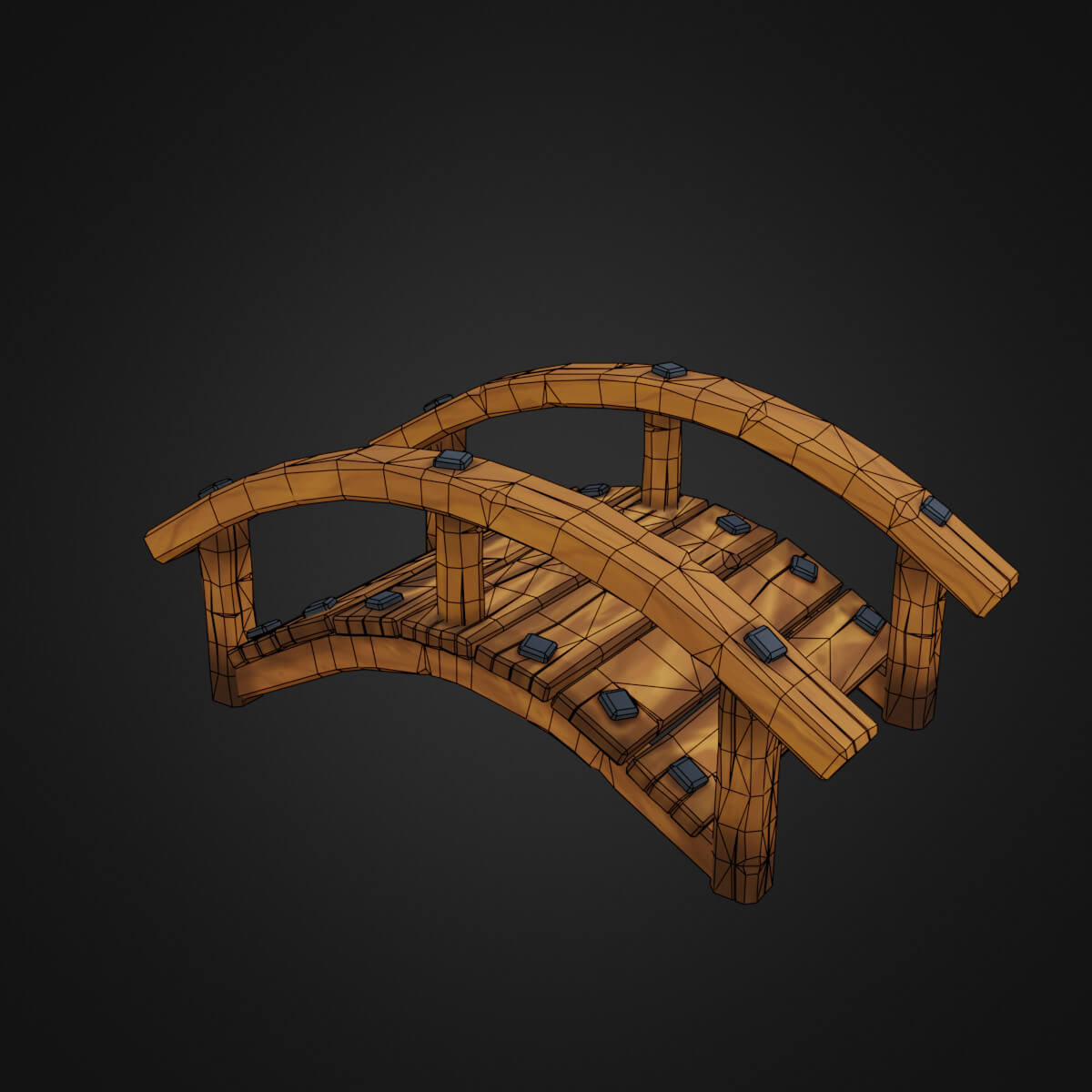 Wooden Bridge - 3D Model by mg53