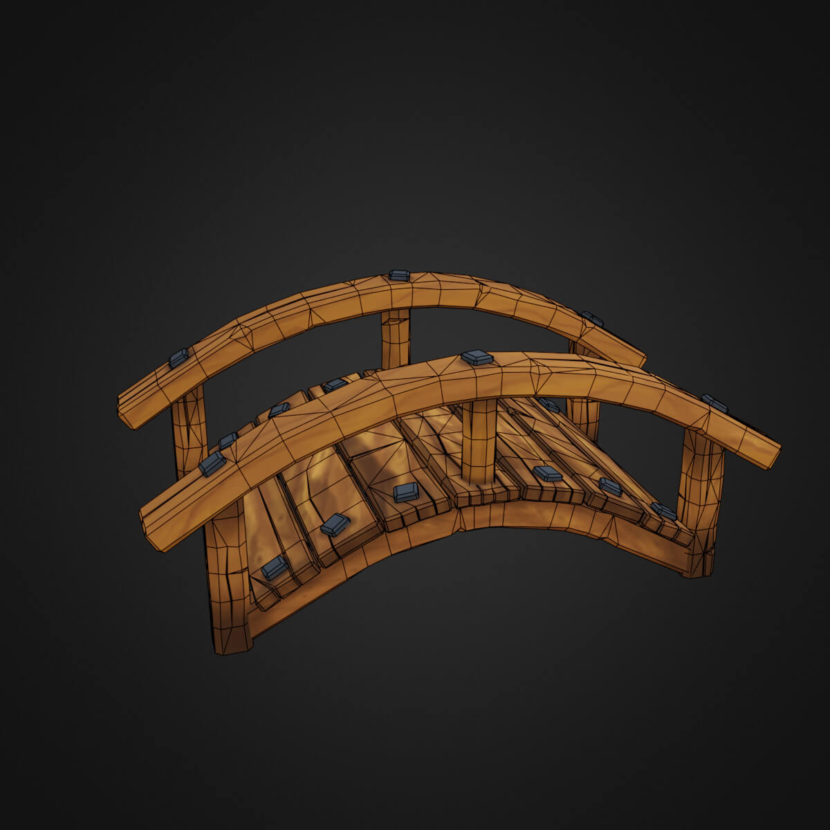 Wooden Bridge - 3D Model by mg53