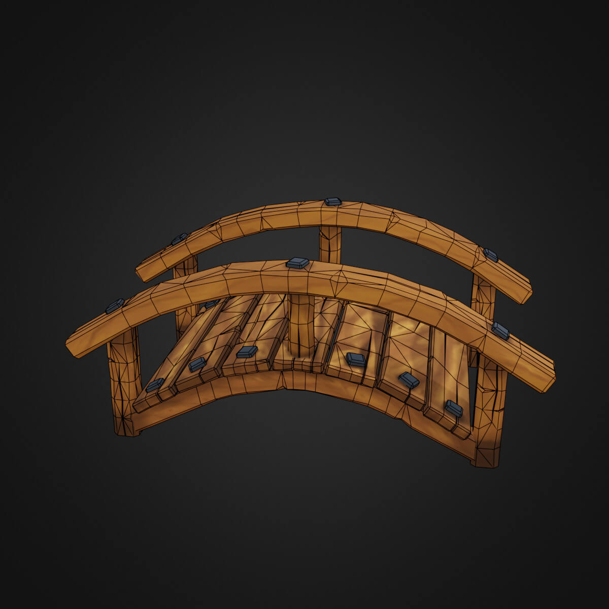 Wooden Bridge - 3D Model by mg53