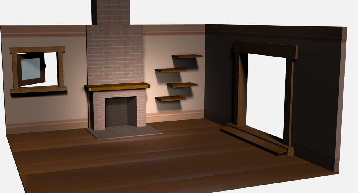 Living Room - 3D Model by MG59