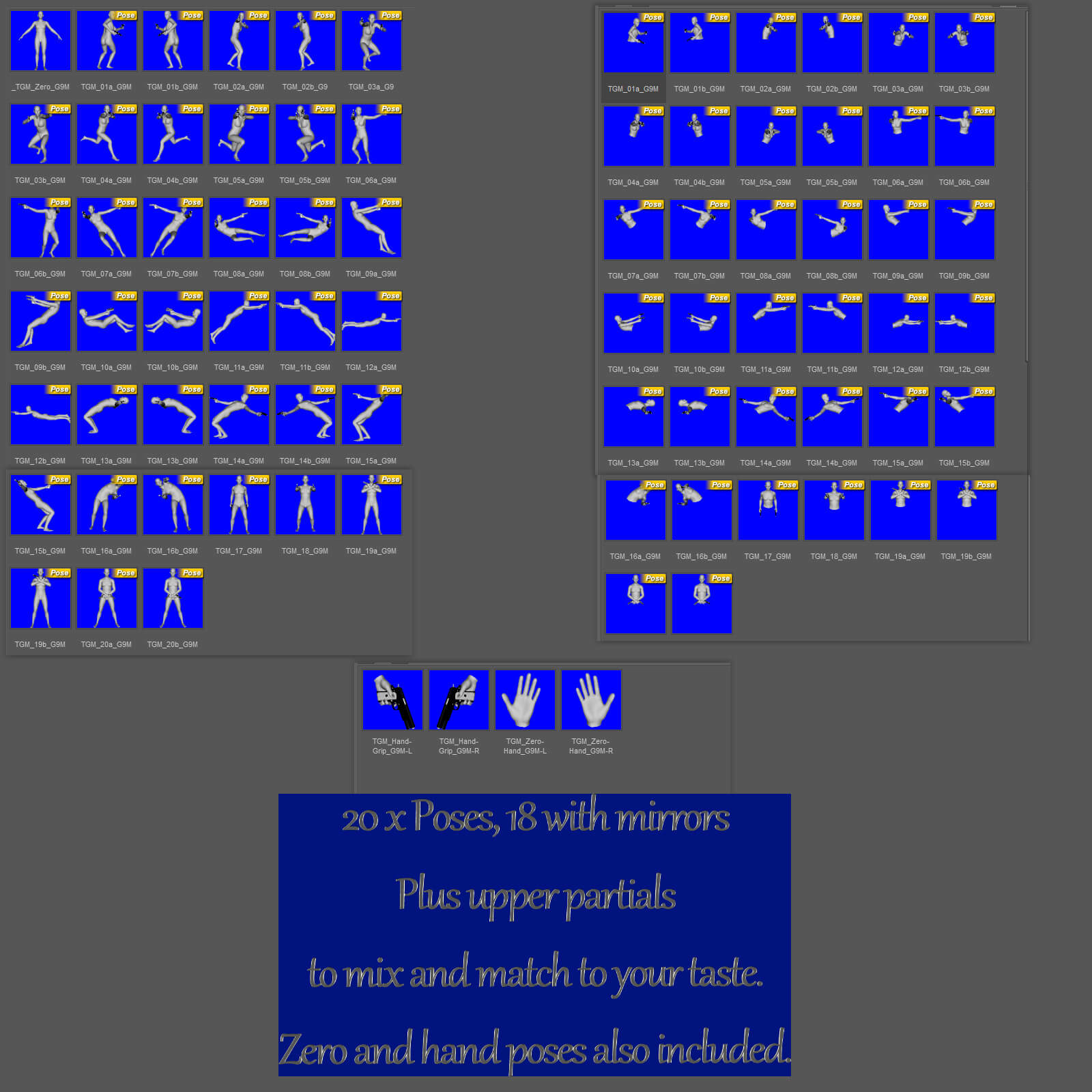 Two Gun Man-Posepack for Genesis 9 Male Daz Content by Mharv66