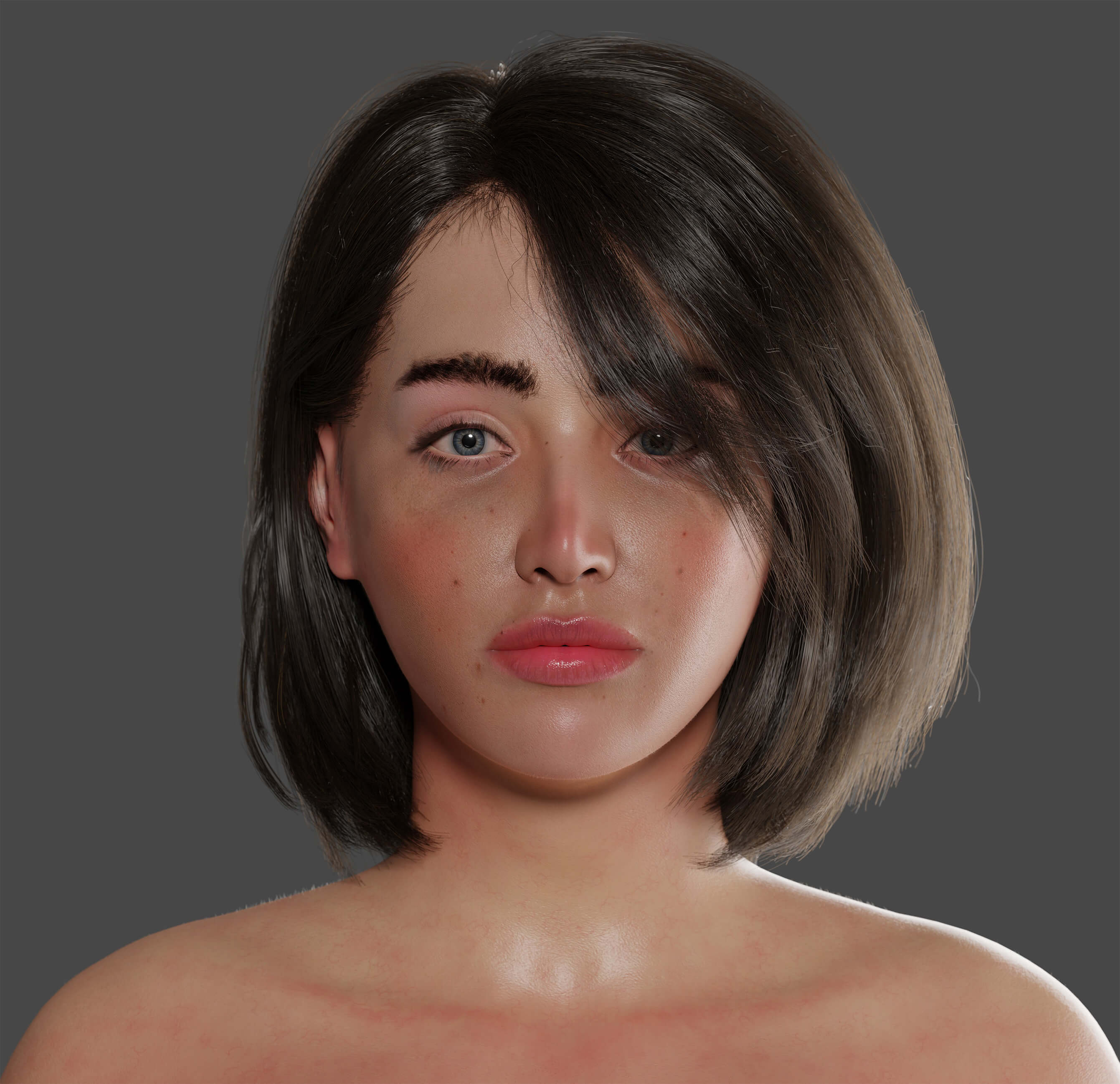 Realistic Female Rigged - 3D Model by mhmfrhat