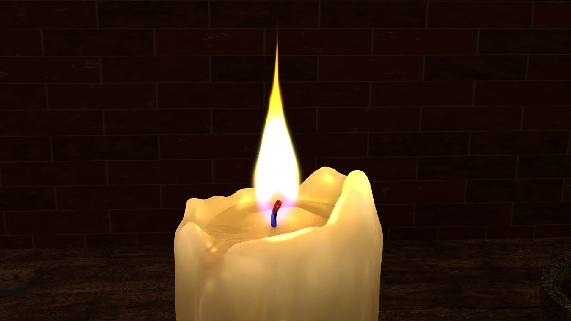 Bronze Candle Holder With Flame - 3D Model by Michaelvan42
