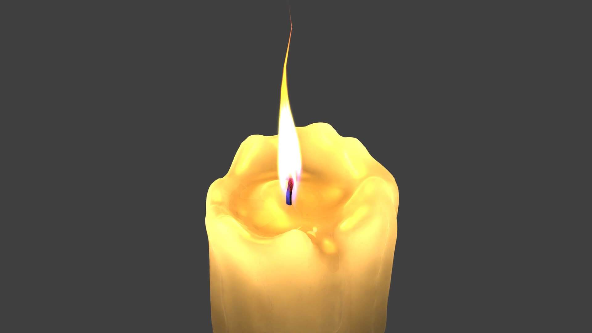 Bronze Candle Holder With Flame - 3D Model by Michaelvan42