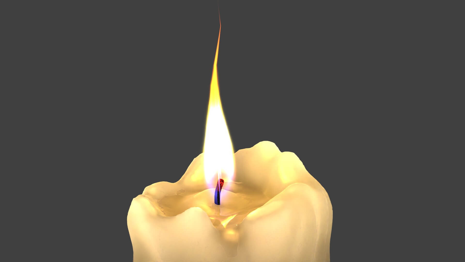 Bronze Candle Holder With Flame - 3D Model by Michaelvan42