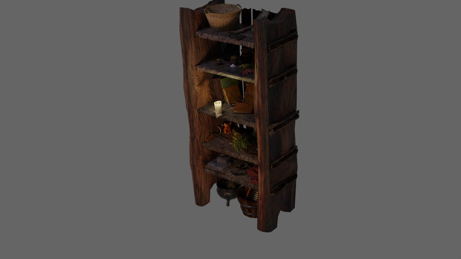Primitive Stocked Shelves - 3D Model by Michaelvan42